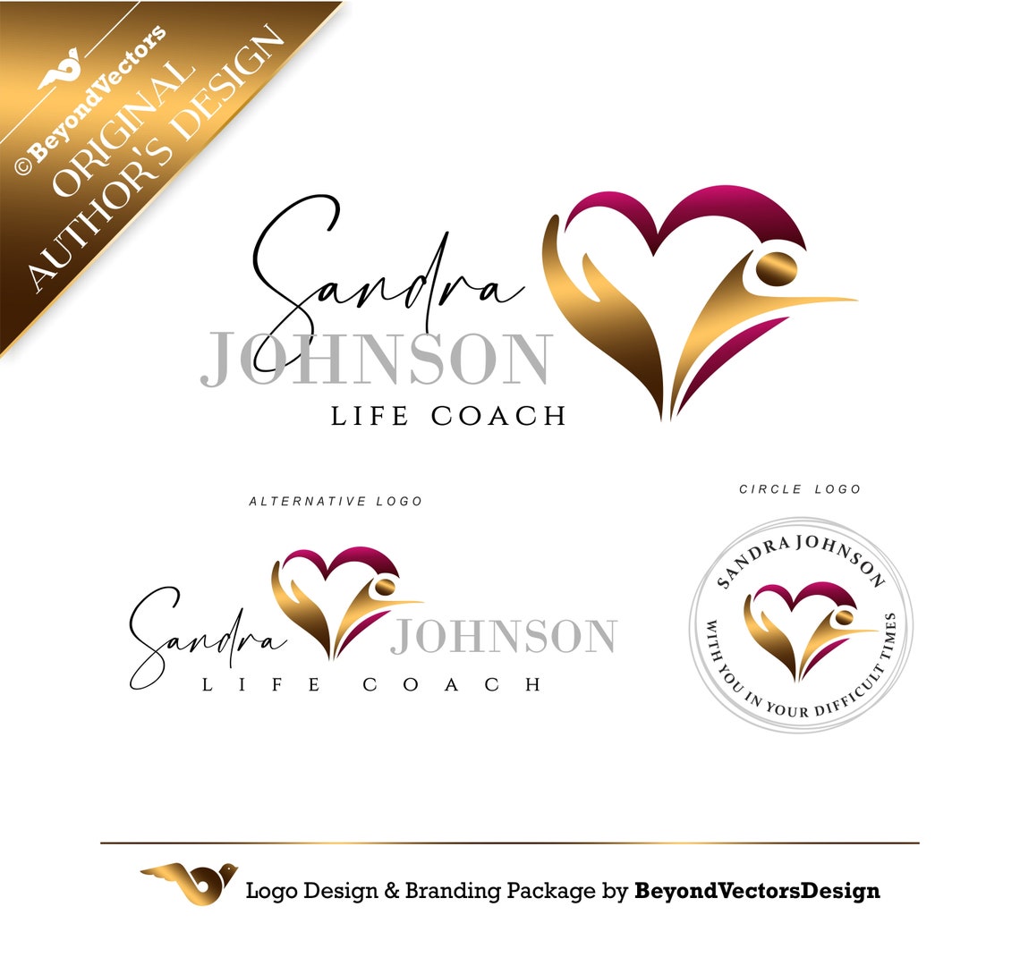 Life Coach Logo Psychology Logo Love and Support Symbol - Etsy