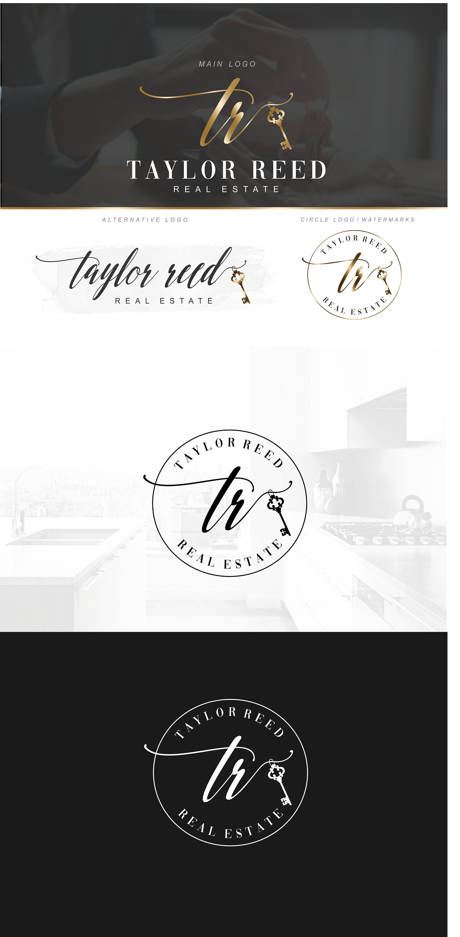 Graphic Design Paper Stationery Initial Logo Realtor Logo Real Estate ...