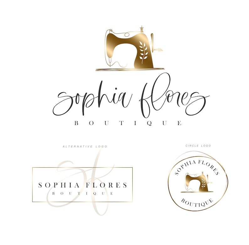 Boutique Logo Premade Logo Sewing Logo Sewing Machine Logo | Etsy