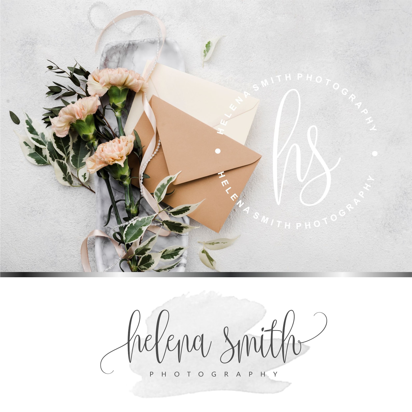 Premade Branding Kit Watermark Logos Photography Logo Set - Etsy