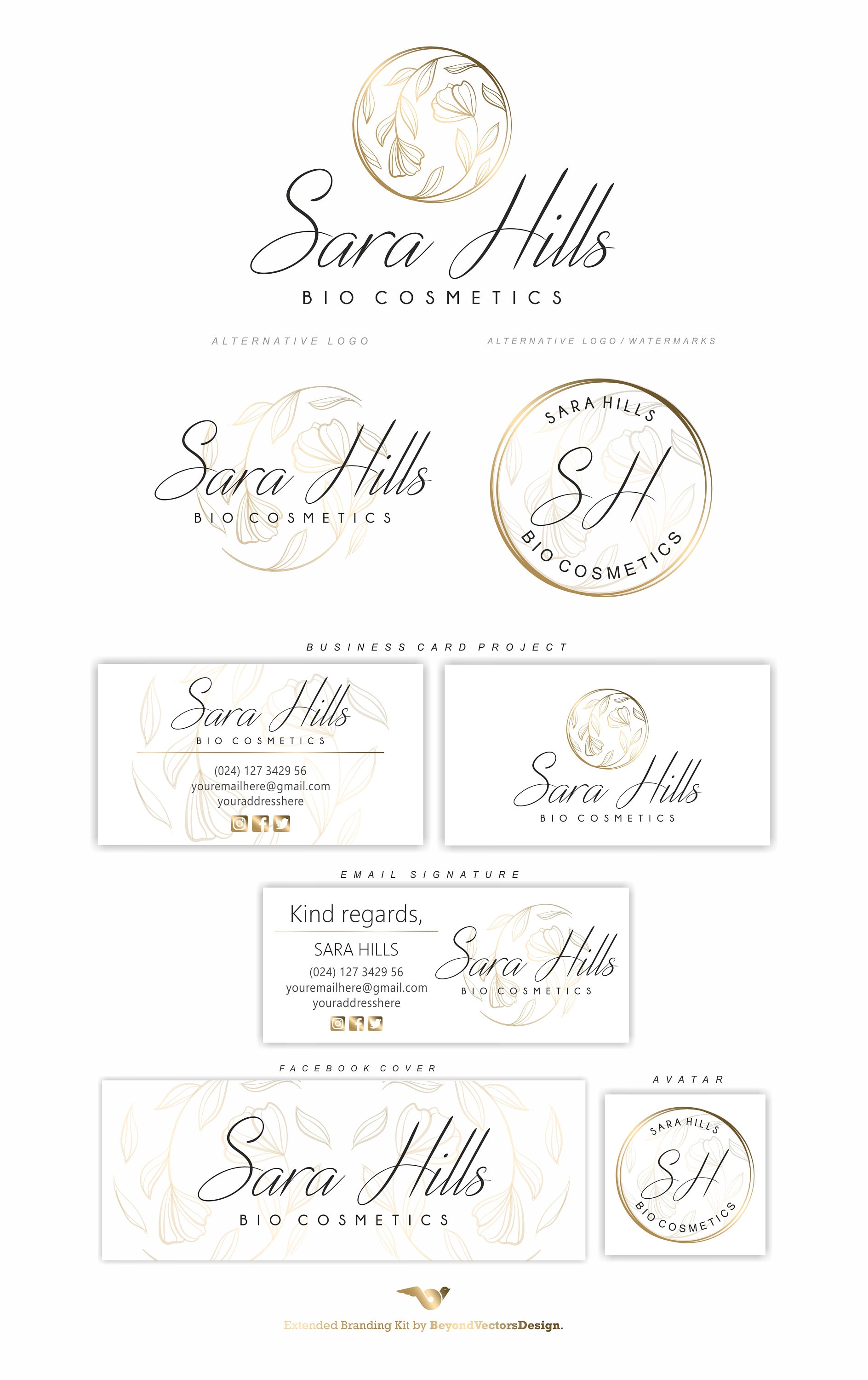 Organic gold logo Health Blog logo Bio logo Organic | Etsy