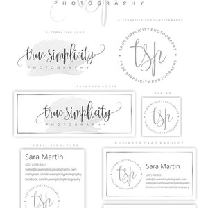 Premade Branding Kit - Photography Logo Set- Watermark - Handwritten ...