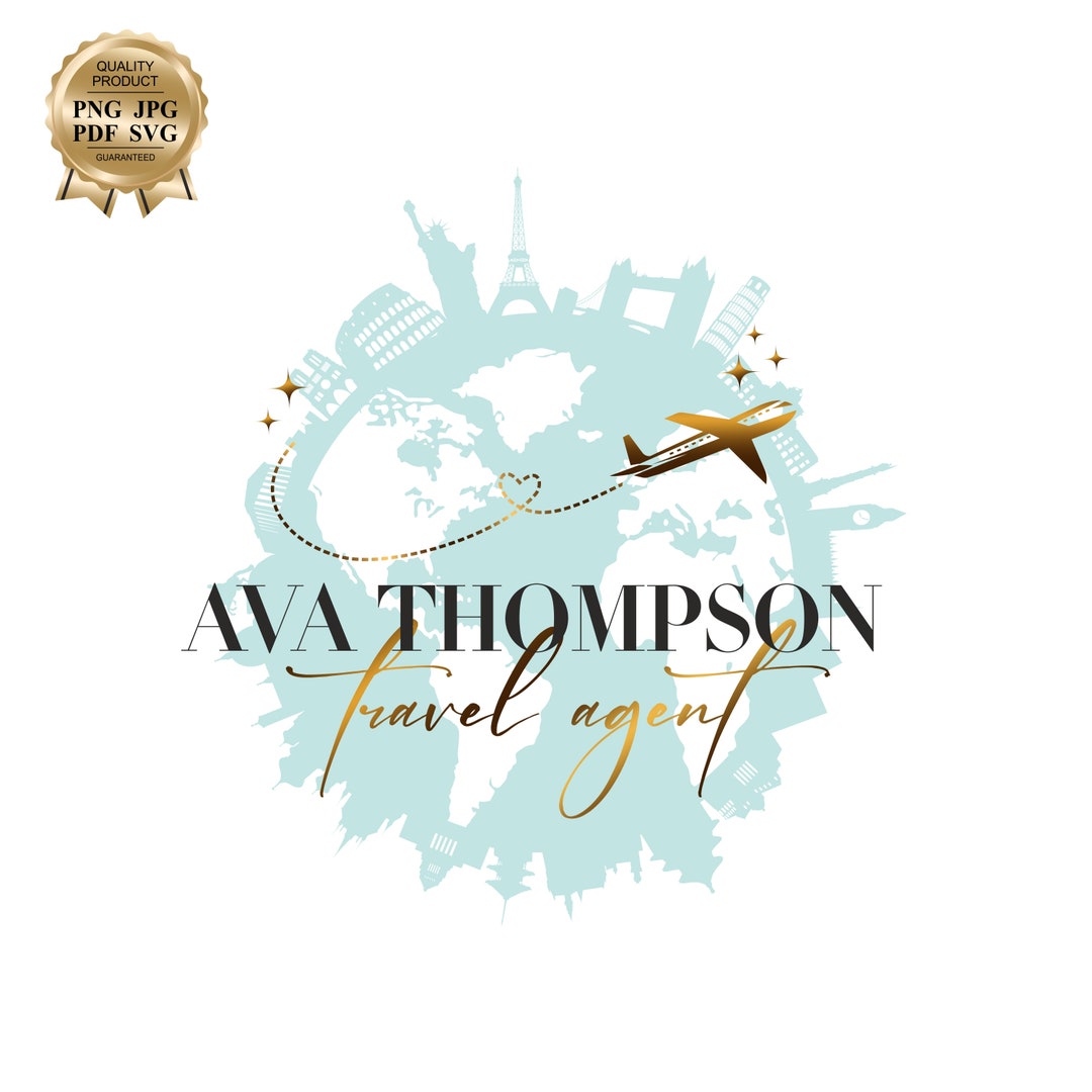 Travel Logo, Adventure Branding Kit, World Map Trip Design, Travel ...