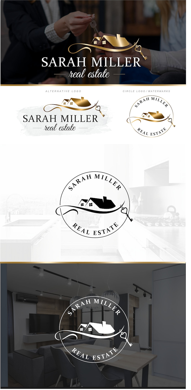 Realtor logo Real estate logo design Real estate agent logo | Etsy