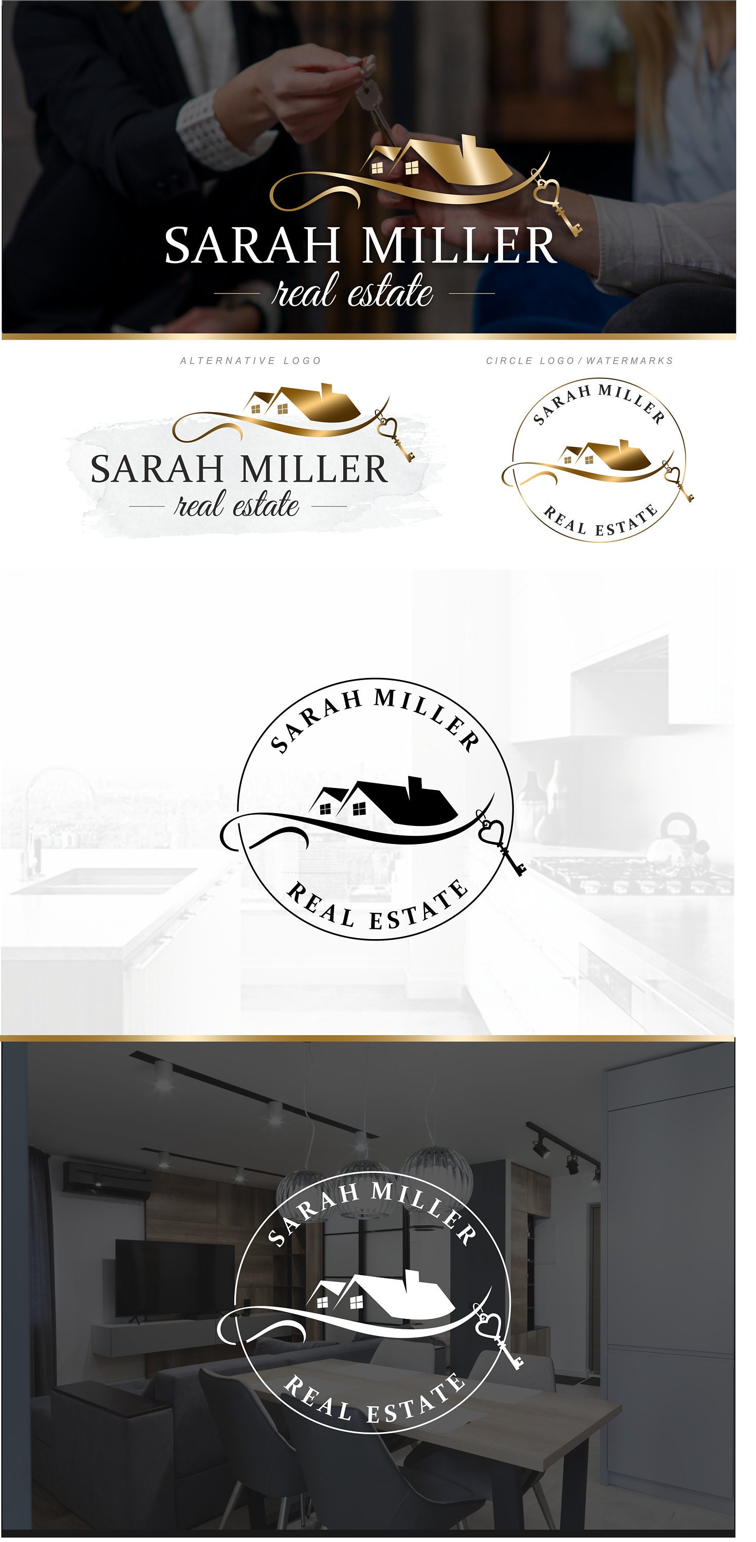 Realtor logo Real estate logo design Real estate agent logo | Etsy