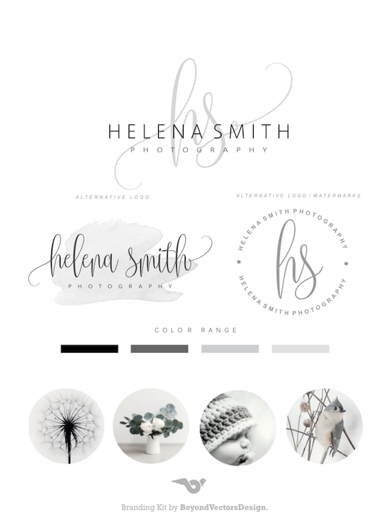 Paper & Party Supplies Stamp Logo Handwritten initials Logo Design ...