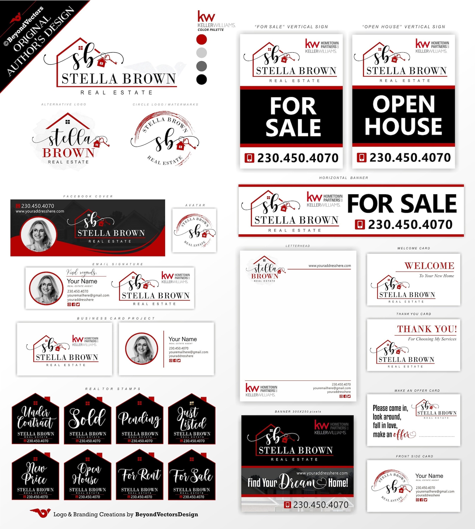 Realtor Logo, Real Estate Logo Design, Realtor Branding, KW Realtor ...