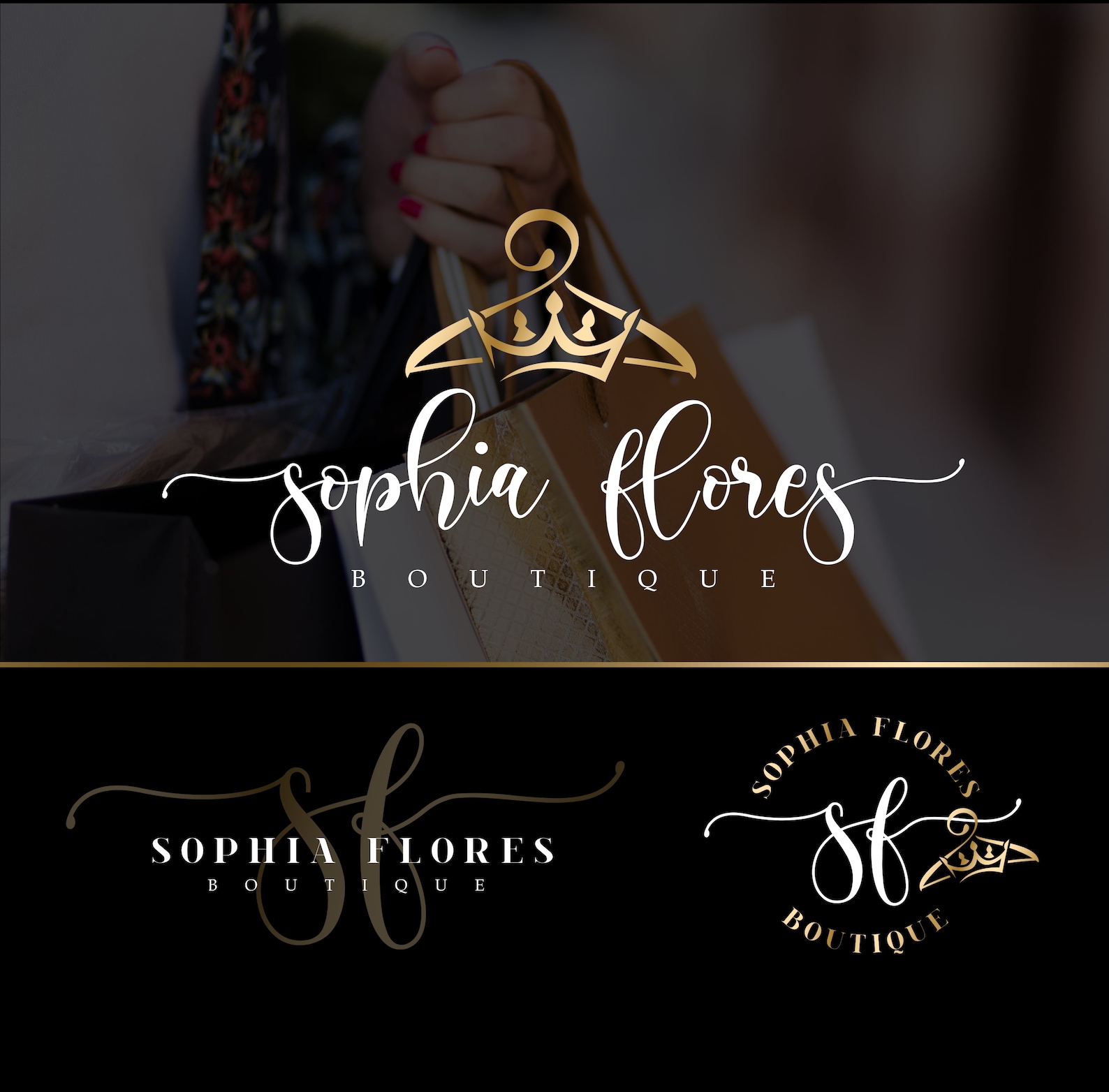 Boutique Logo Clothes Hanger Logo Crown Fashion Branding Kit | Etsy