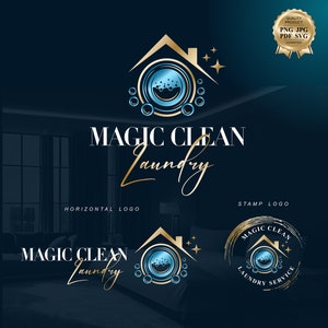 Laundry Services Logo, Laundry Logo Design, Washing Machine Logo ...
