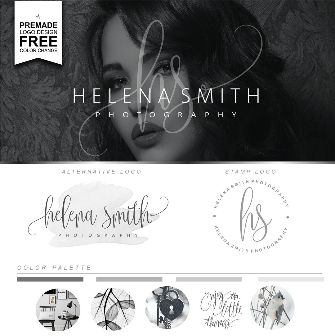 Premade Branding Kit - Watermark Logos - Photography Logo Set ...