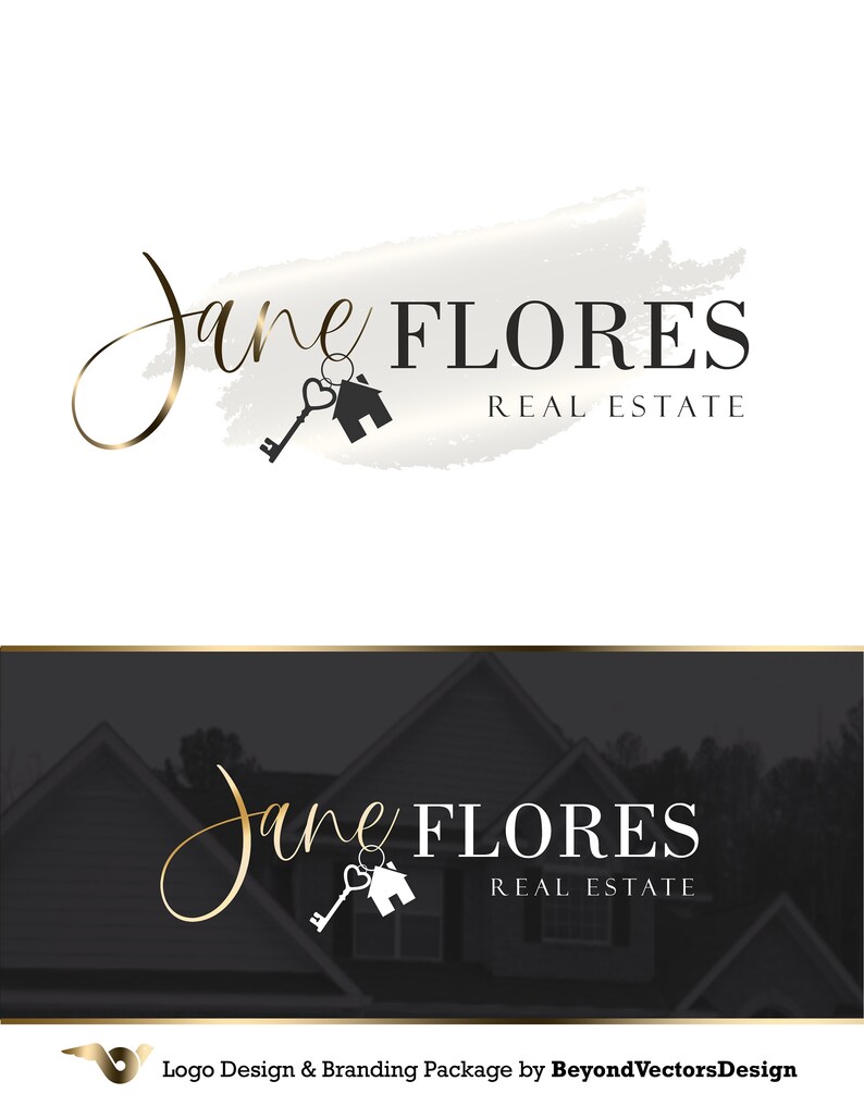 Realtor Logo, Real Estate Logo, Premade Logo, Modern Logo, House Key ...