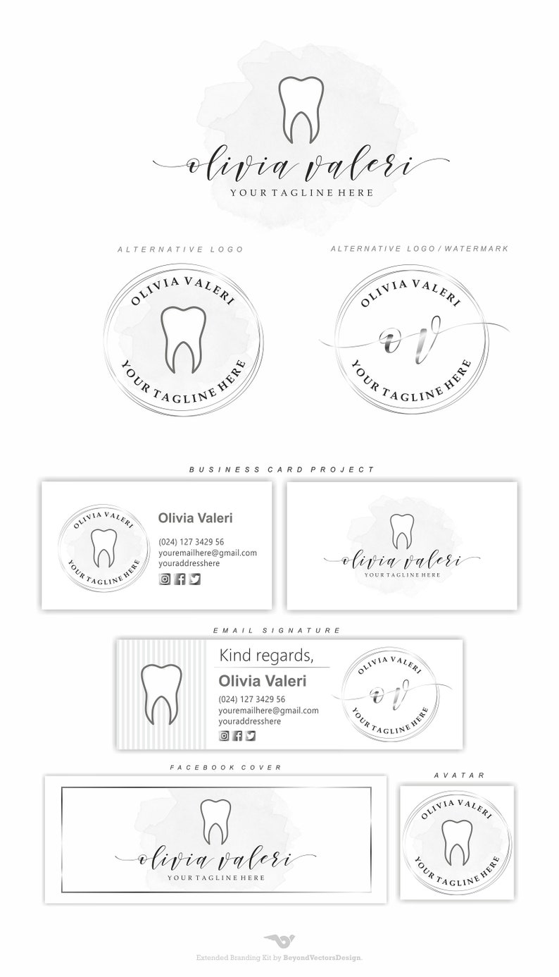 White Tooth Logo Dentist Logo Preamade Logo Tooth Logo - Etsy