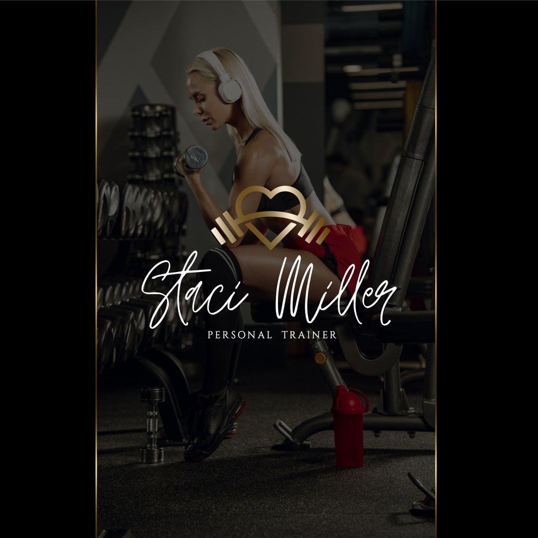 Fitness Trainer Logo Kit, Personal Trainer Logo, Online Training ...