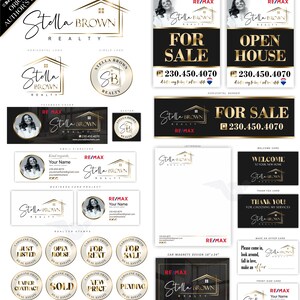 Premade Real Estate Logo Set, Realtor Logo Package, Realty Branding ...