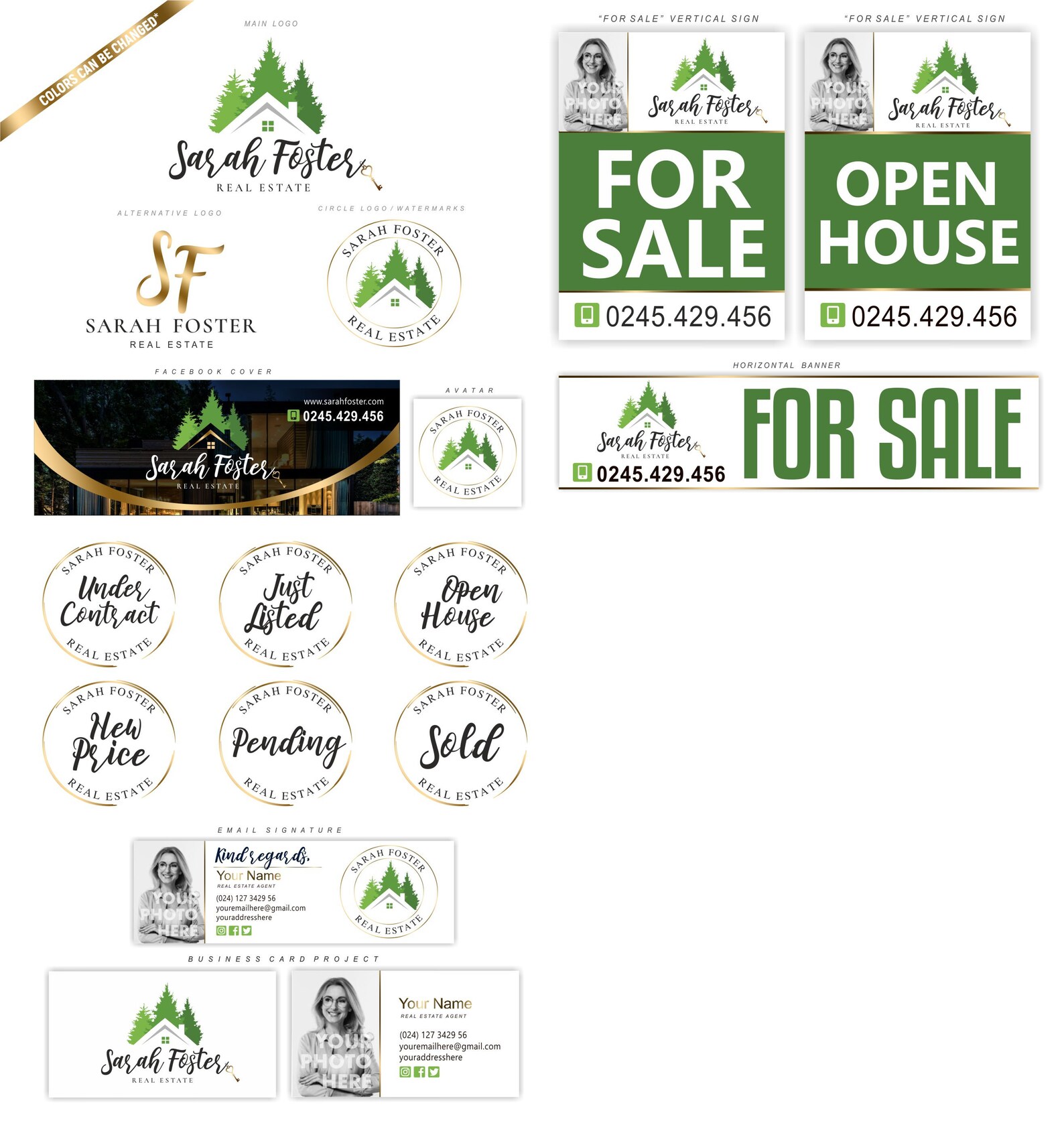 Real Estate Logo Home Pine Tree Home Mountain Logo Mountain Realtor ...