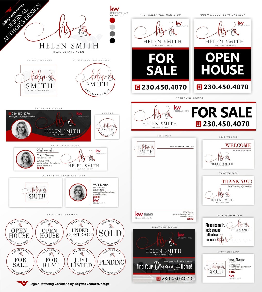 Realtor Logo, Real Estate Logo Design, Realtor Branding, KW Realtor ...