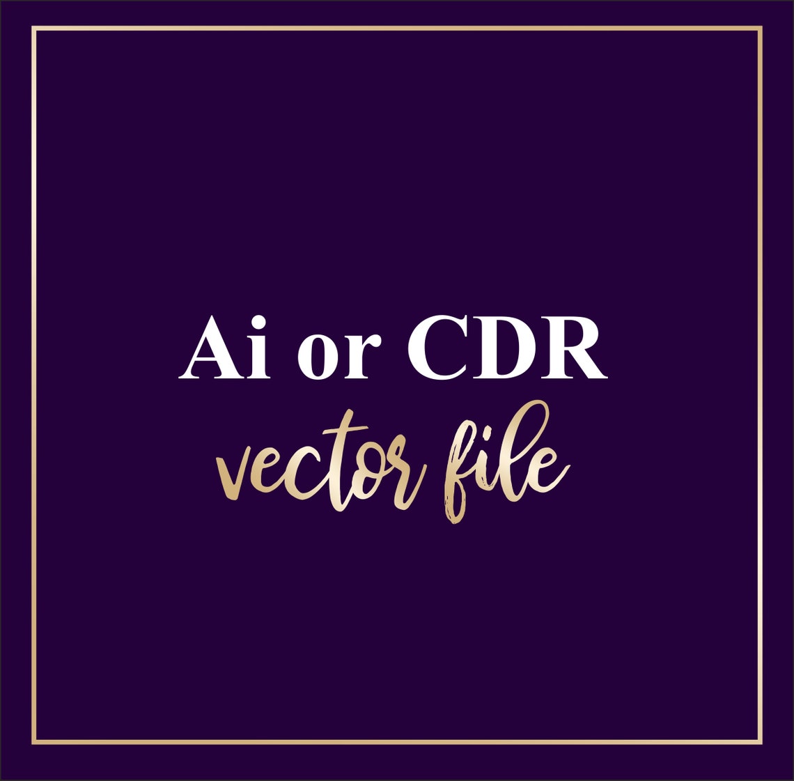 Vector File of Your Project ai or CDR - Etsy