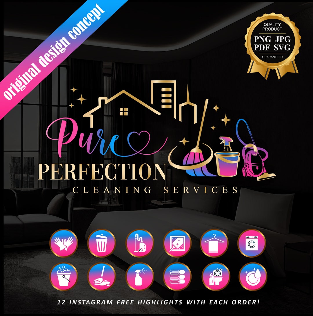 Cleaning Service Branding Set, Cleaning Services Logo, House Cleaning ...