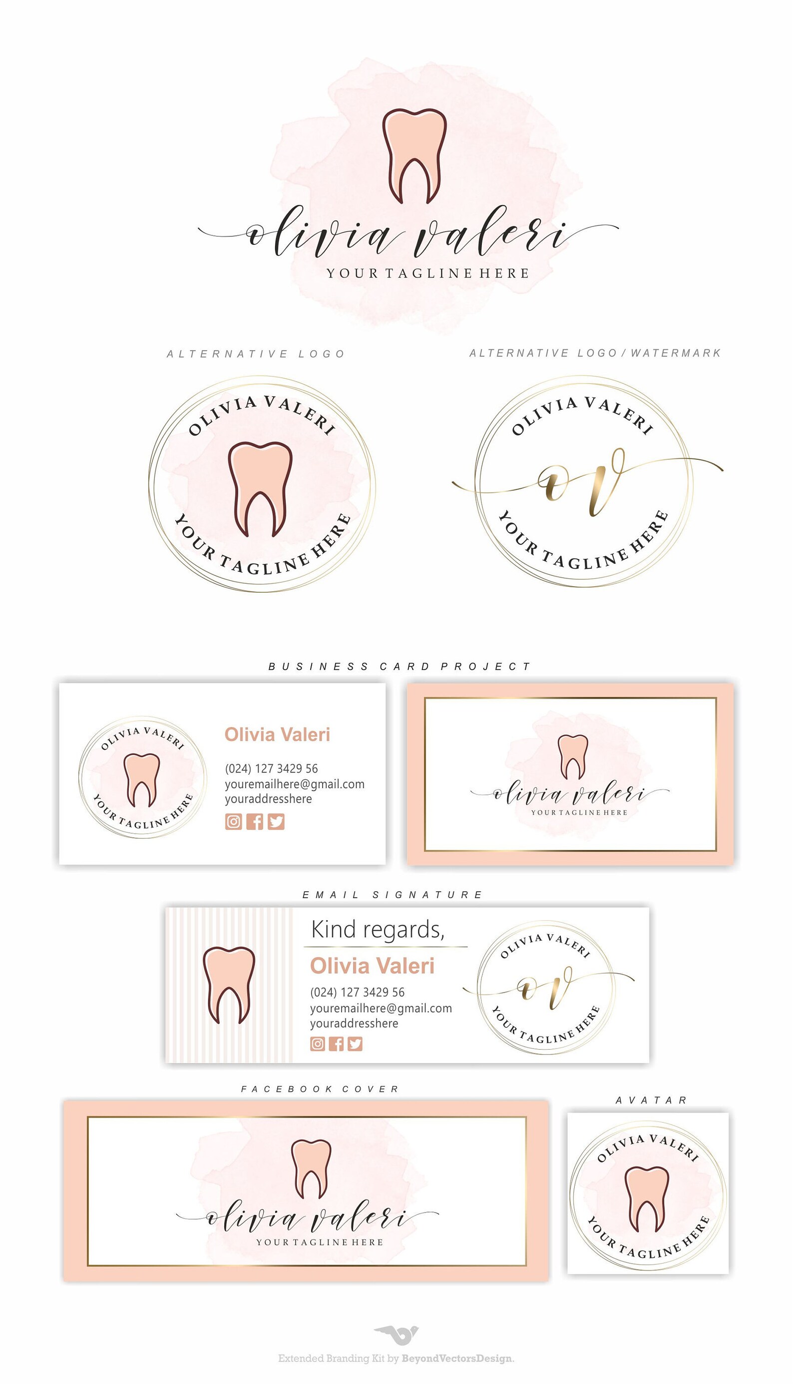 Pink Tooth Logo Dentist Logo Pink Logo Tooth Logo Design | Etsy