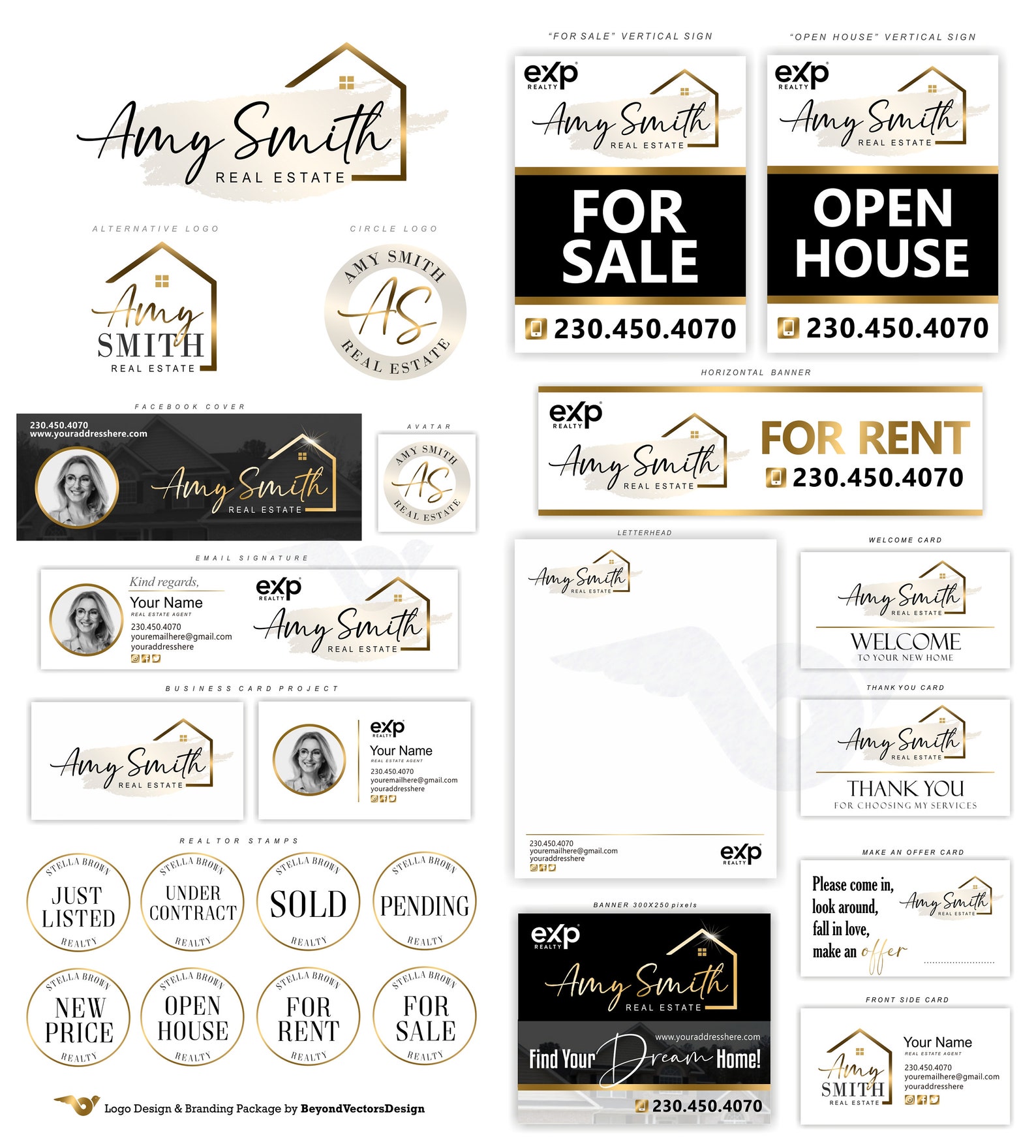 Realtor Logo Design Realtor Branding Template Real Estate - Etsy