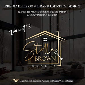 Premade Real Estate Logo Set, Realtor Logo Package, Realty Branding ...
