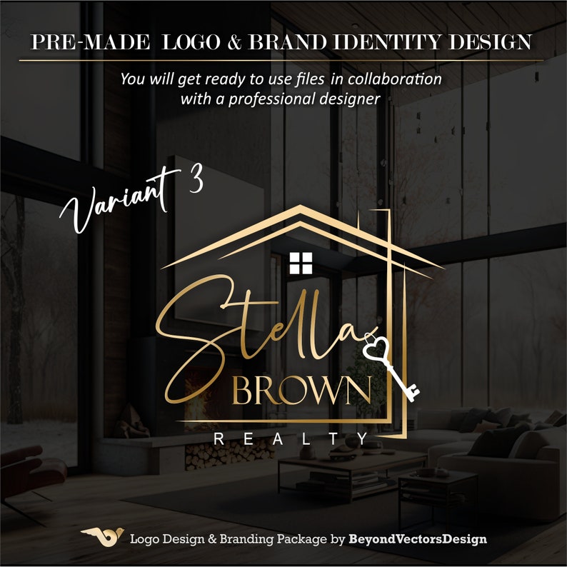Premade Real Estate Logo Set, Realtor Logo Package, Realty Branding ...