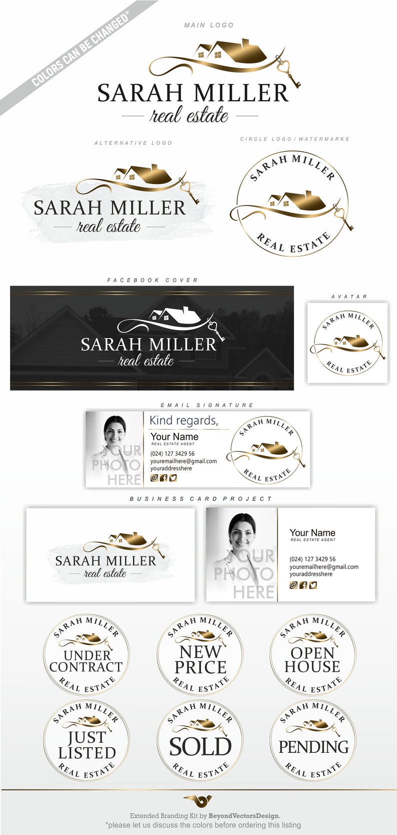 Realtor logo Real estate logo design Real estate agent logo | Etsy