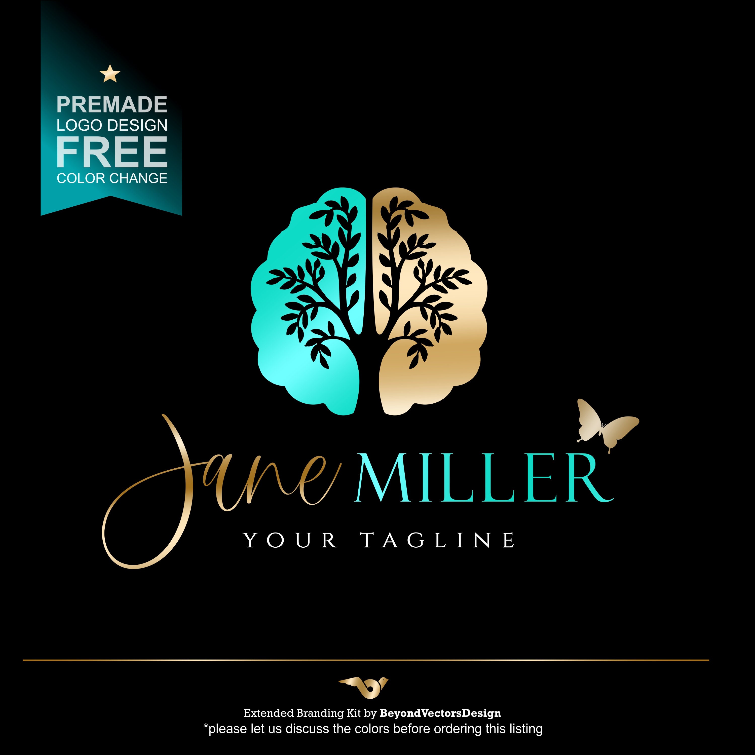 Therapist Logo, Psychology Logo, Therapy Logo Design, Tree of Life Logo ...