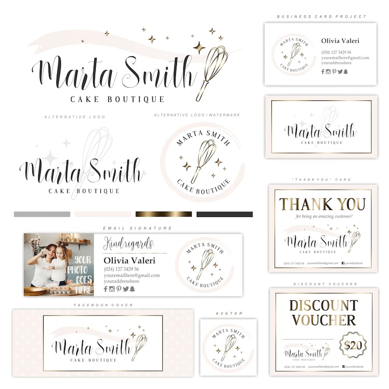 Bakery Logo Bakery Blog Logo Hand Whisk Logo Cake Shop - Etsy