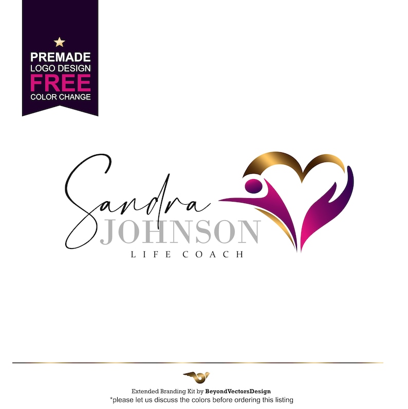 Life Coach Logo Psychology Logo Love and Support Symbol - Etsy