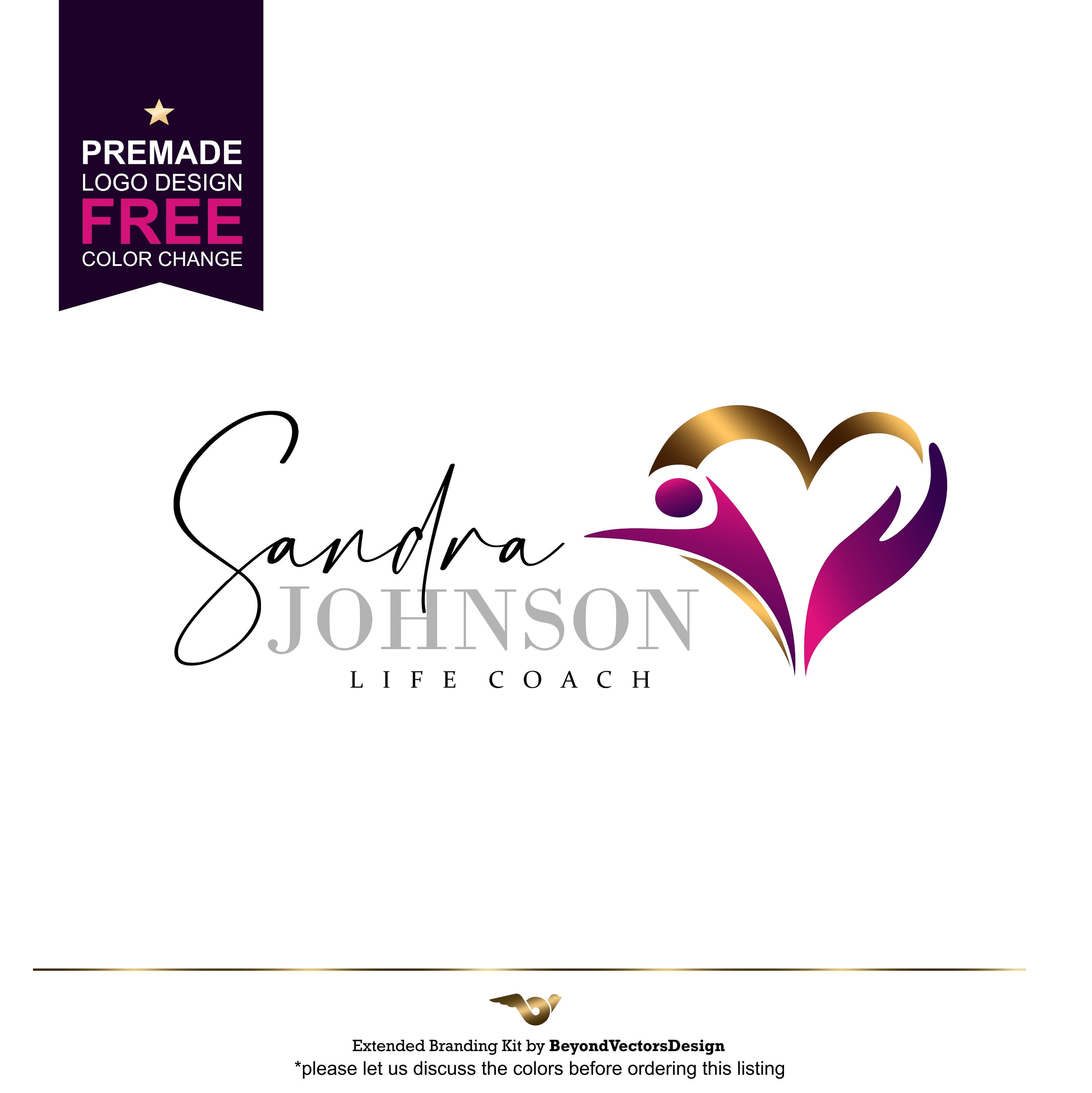 Life Coach Logo Psychology Logo Love and Support Symbol - Etsy