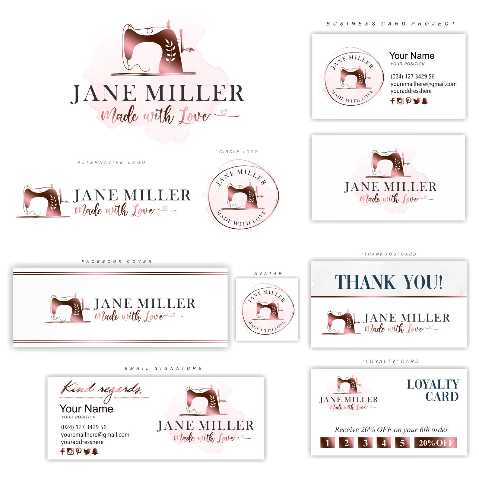 Boutique Logo Premade Logo Sewing Logo Sewing Machine Logo | Etsy