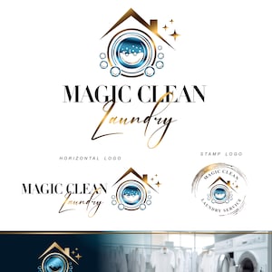 Laundry Services Logo, Laundry Logo Design, Washing Machine Logo ...