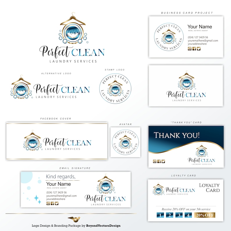 Laundry Logo Design, Dry Cleaning Logo, Washing Machine Logo, Cleaning ...