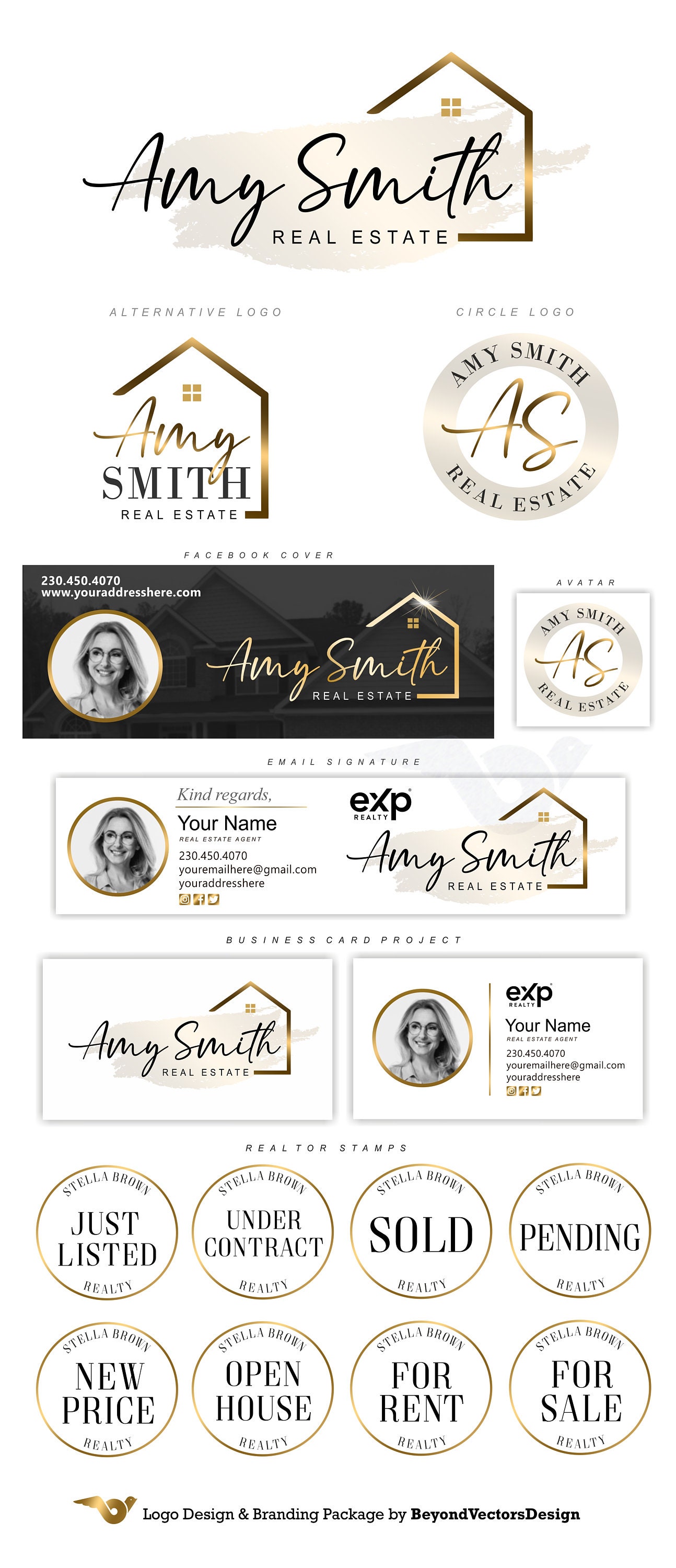 Realtor Logo Design Realtor Branding Template Real Estate - Etsy