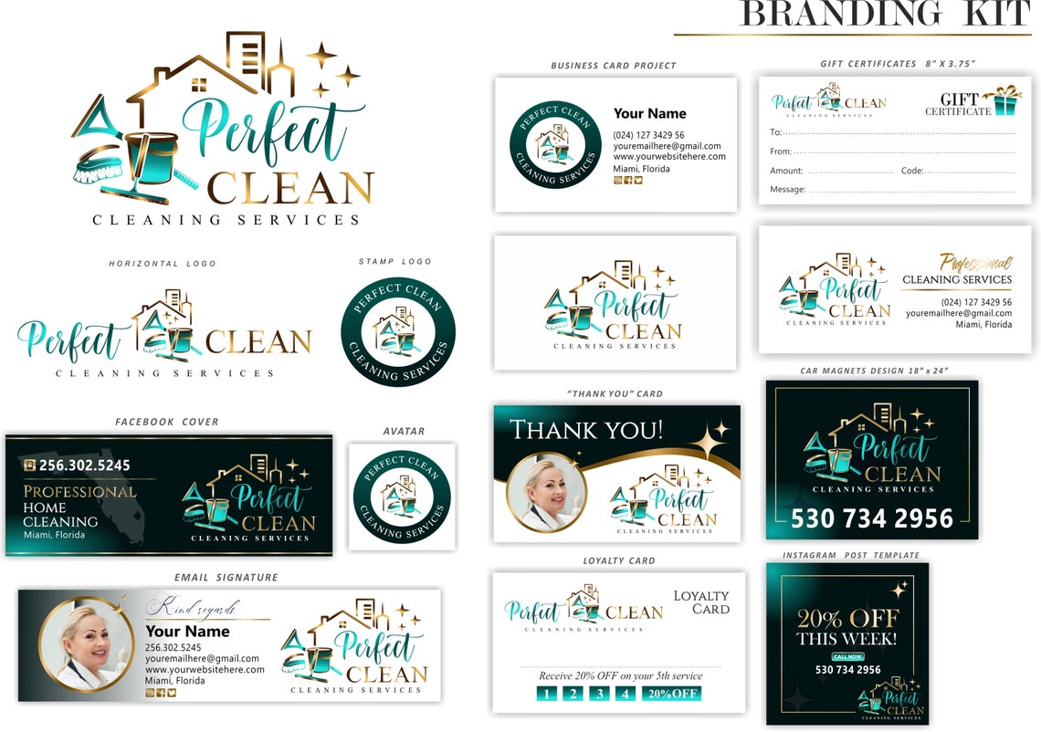 Cleaning Service Logo, Cleaning Logo Template, Cleaning Logo Design ...