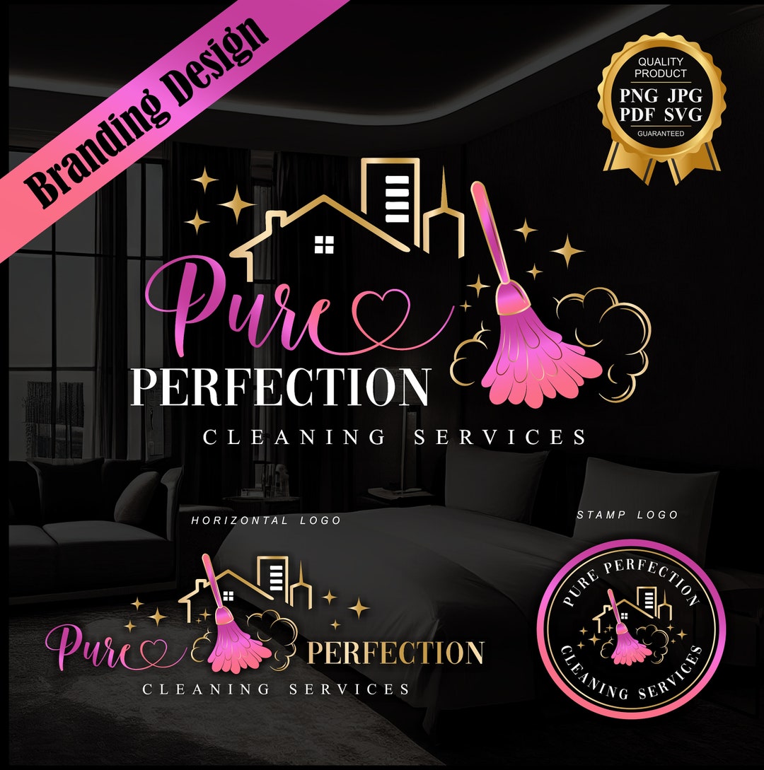 Cleaning Services Logo, Maid Service, Housekeeping Logo, Cleaning ...