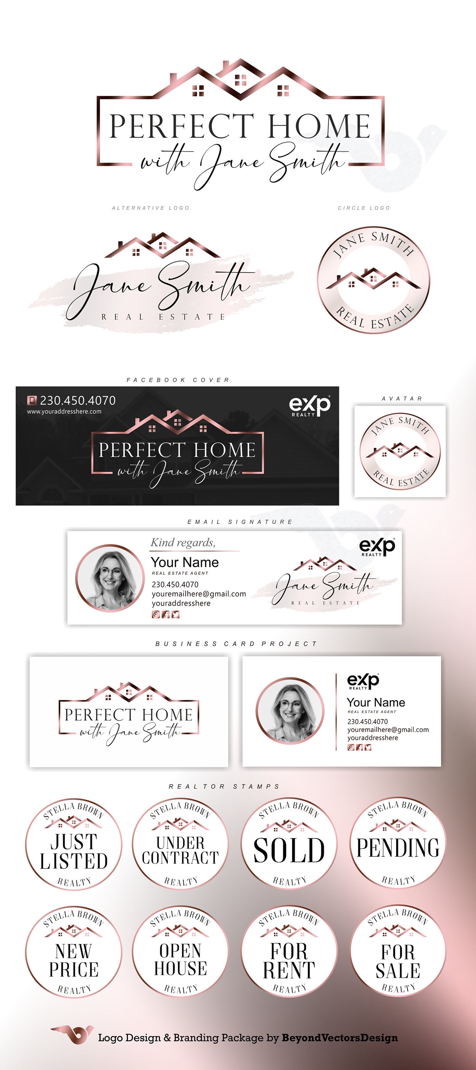 Realtor Logo Design, Real Estate Agent Logo, House Logo, Property Logo ...