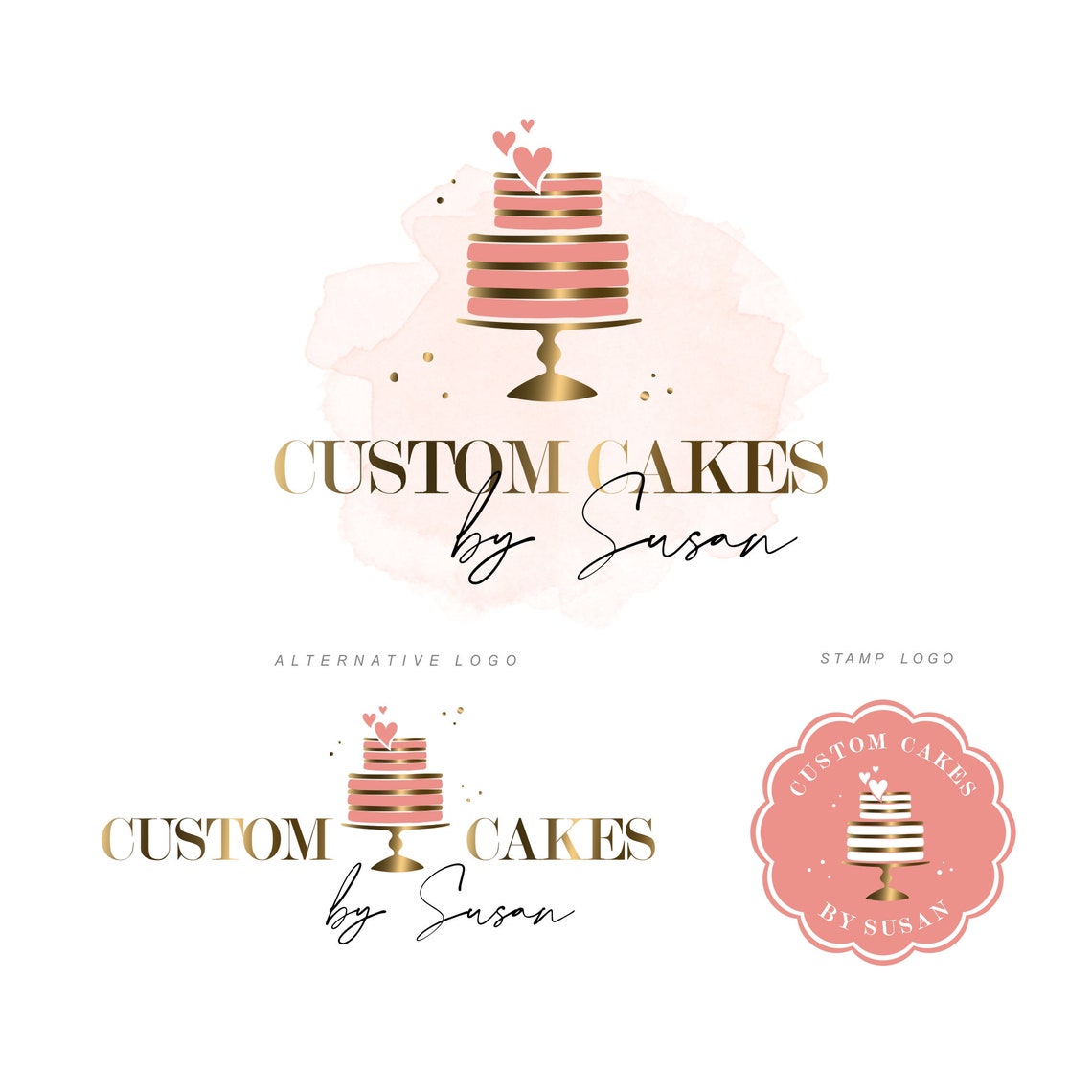 Cake Logo, Bakery Logo, Premade Bakery Logo, Cake Logo Design, Cakes ...