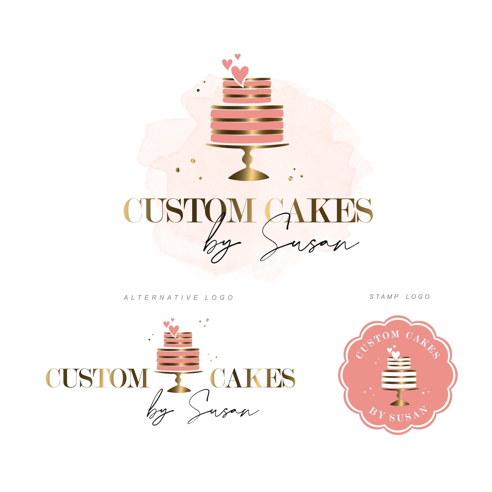 Cake Logo, Bakery Logo, Premade Bakery Logo, Cake Logo Design, Cakes ...