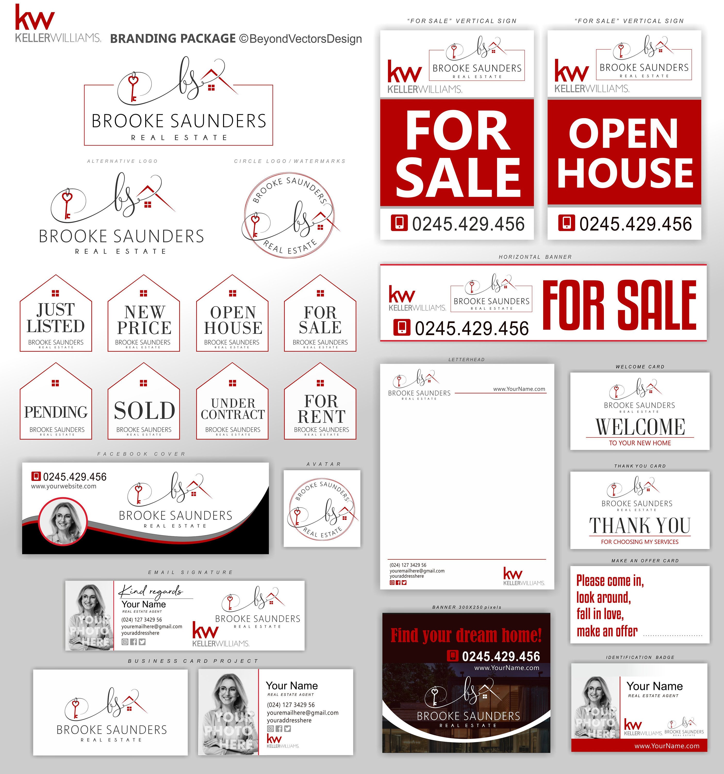 Realtor Logo, Real Estate Logo Design, Realtor Branding, KW Realtor ...