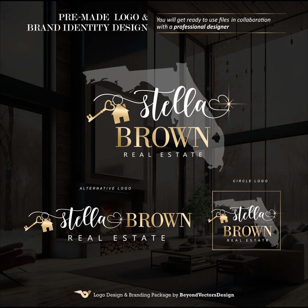 Real Estate Logo Set, Realtor Logo, Realtor Logo Design, House Key Logo ...