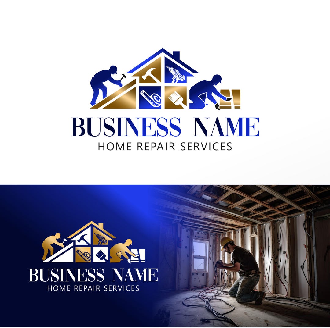 Roof Company Logo, Home Repair Logo, Roofing Logo, Roofing Business ...