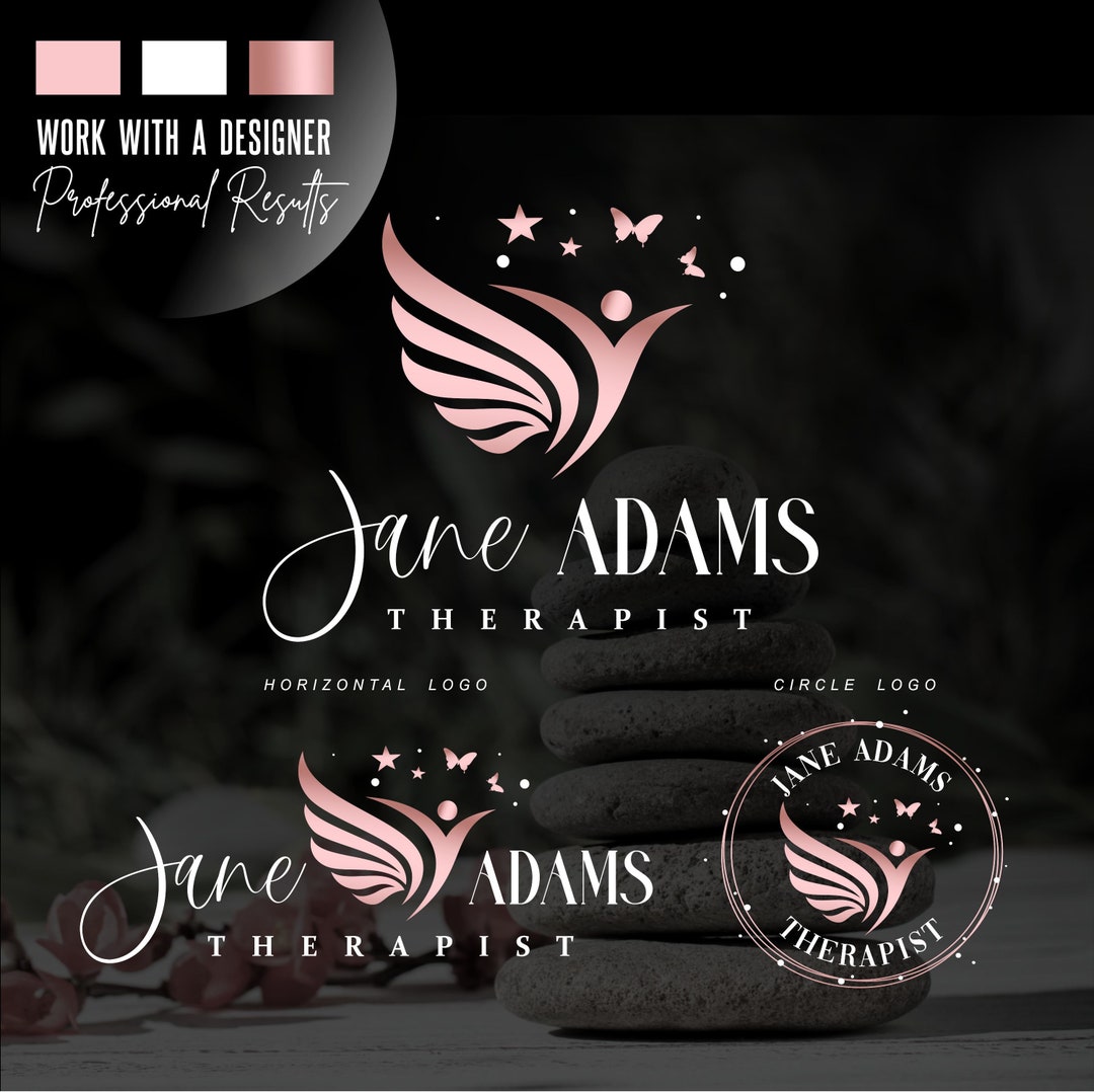 Holistic Logo, Life Coach Logo, Wings Logo, Therapist Logo, Psychology Logo, Therapist Logo ...