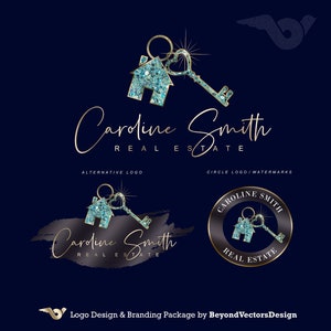 Realtor Logo Design, Real Estate Agent Logo, House Key Logo, Realtor ...