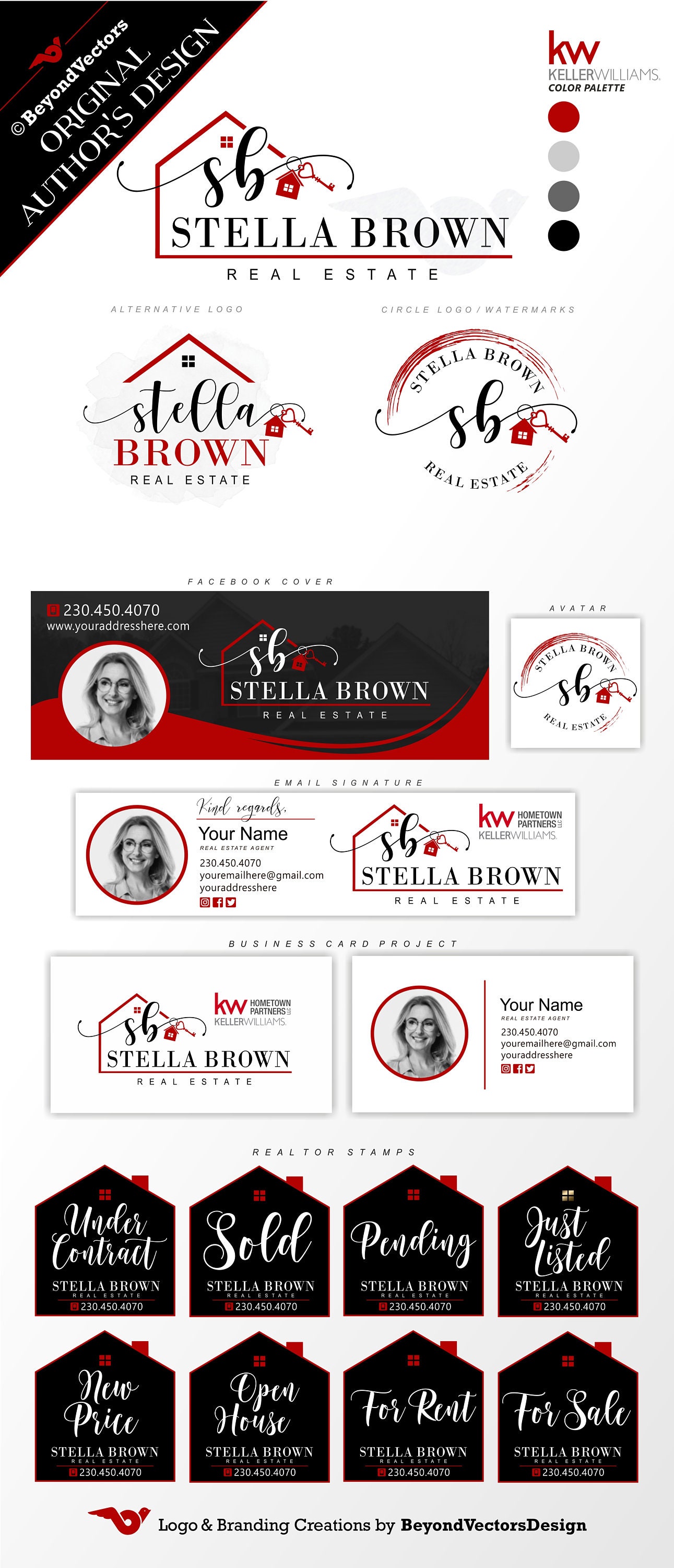 Realtor Logo Real Estate Logo Design Realtor Branding KW | Etsy