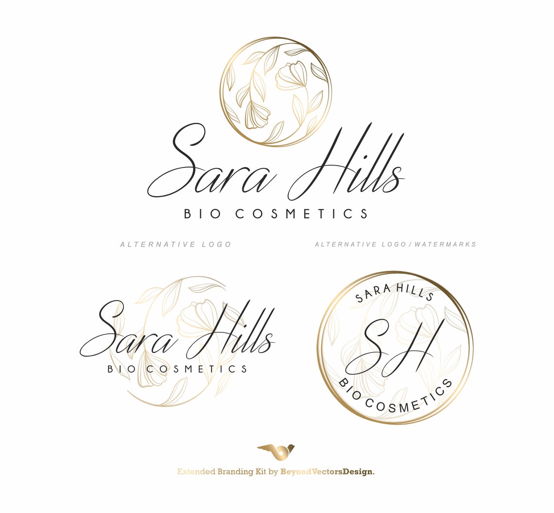 Organic gold logo Health Blog logo Bio logo Organic | Etsy