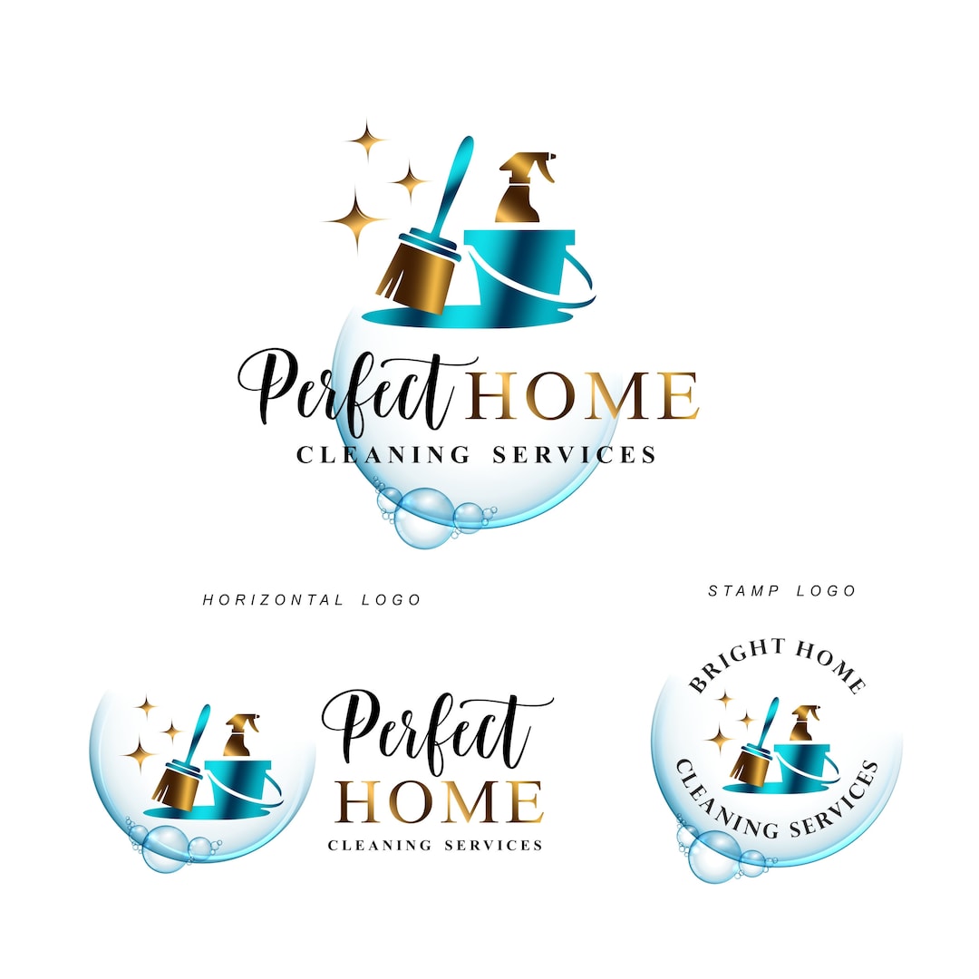 Cleaning Logo Kit, Housemaid Logo, Vacuum Cleaner, Cleaning Luxe Logo ...