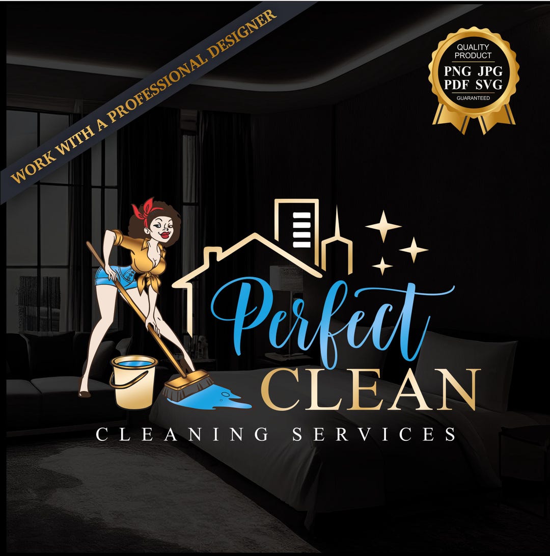 Cleaning Services Logo, Maid Cleaning Logo, Housekeeping Logo ...