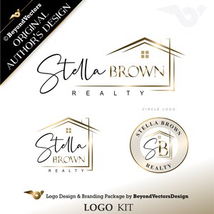 Premade Real Estate Logo Set, Realtor Logo Package, Realty Branding ...